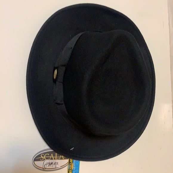 Scala | Accessories | New Scala Wool Fedora Hat Handmade Black Boho ...